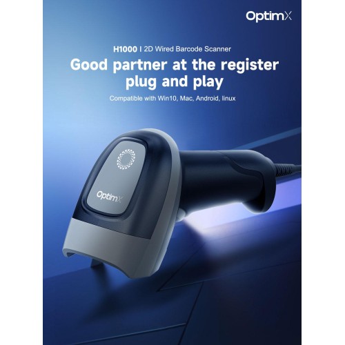 Barcode Reader OprimX H1000, 1D, 2D, QR Code, USB - (Similar Motorola ...